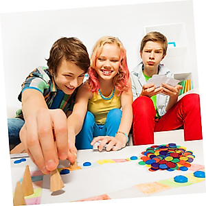 TOYANDONA Wide-application Counting Chips Bingo Chips Poker Chips Set 180pcs Acrylic Discs Math Learning Toys Party Favors