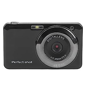 Digital Camera with 2.7in Display, 48MP Vlogging Camera, 8X Digital Zoom Kids Portable Small Camera, for Children Teens Kids Boys Girls Seniors (Black)