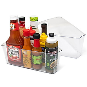 Kitchen Spaces KSCL2S6-AMZ Corner Lazy Susan Pantry Organizer, 2 Pack, Clear