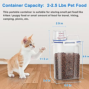 TBMax Pet Food Container for Dogs Cat Food Container with Pour Spout + Seal Buckles + BPA-Free Plastic + Airtight for Birds