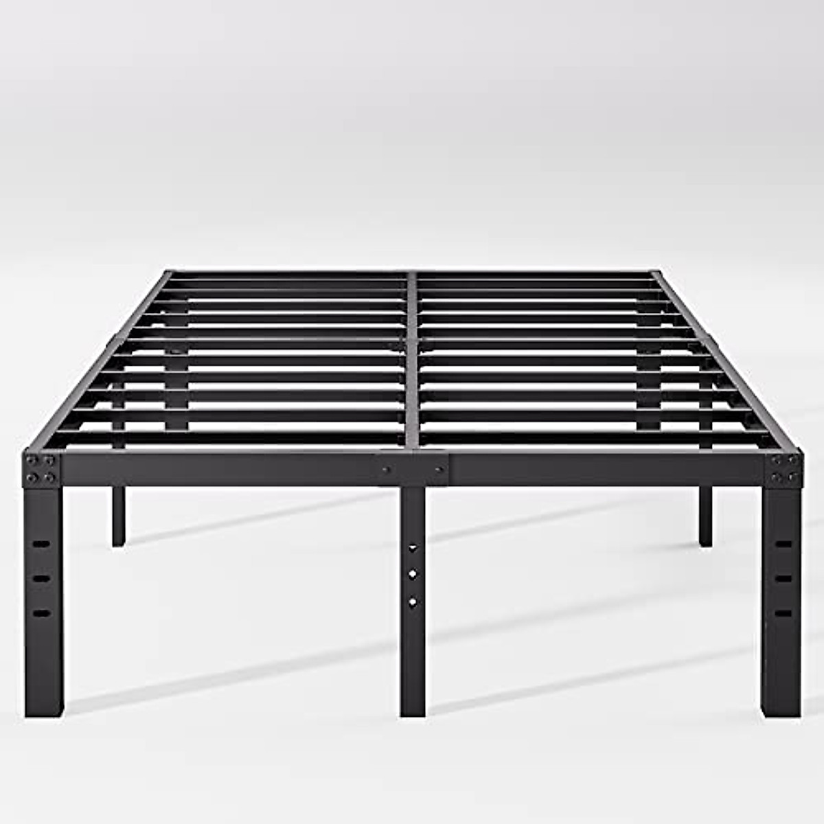 Neslime 18 Inch Full Size Bed Frame No Box Spring Needed, Heavy Duty Metal Platform Bed Frame Full for Heavy People, Easy Assembly, Noise Free, Black