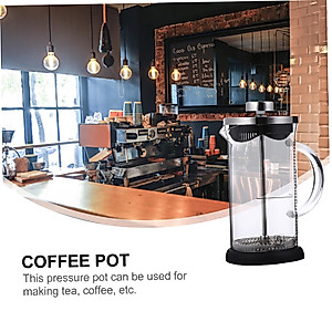 GRIRIW 1pc Coffee Press Stainless Coffee Maker Teapot for Coffee Espresso Portable Coffee Maker Travel Tea Kettle Manual Coffee Maker Coffee Teapot Coffee Pot Glass