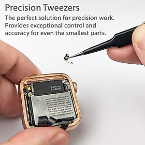 HowFixit Precision Tweezers Set for Working with Small Parts, Anti-Static, Non-Magnetic, Acid-Proof, Anti-Corrosion, and Indispensable for Repair Electronics and Soldering