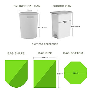 8 Gallon Trash Bags, Inwaysin Garbage Bags Compatible with Simple Human H Trash Can, Compostable 6-9 Gal 30L ( Clear Green, 100 Count (Pack of 1))