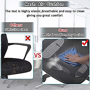 Home Office Chair Ergonomic Desk Chair High Back Computer Chair with Lumbar Support Flip-up Arms Headrest Adjustable Rolling Swivel Mesh Executive Chair for Women Men Adult, Black