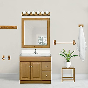 Design House 561225 Dalton Rustic Triple Robe Hook for Bathroom Kitchen Closet, Honey Oak, One Size