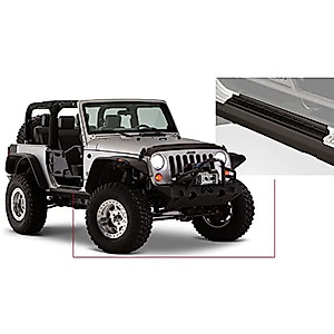 Bushwacker Trail Armor Side Rocker | 2-Piece Set, Black, Textured Finish | 14011 | Fits 2007-2018 Jeep Wrangler JK 2-Door