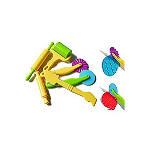 MAGIKON Colorful Dough Tools Kit for Children ,6 Pieces , Multi-Functional , Fit for Little Hands