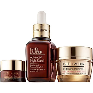 Estee Lauder Advanced Night Repair Synchronized Recovery Complex II, 1 oz, Eye Supercharged Complex .17 oz. Revitalizing Supreme+ 0.5 oz, Set