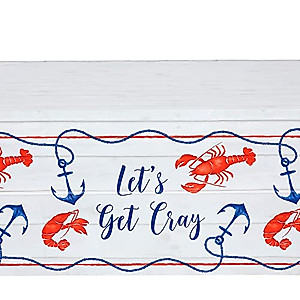 BLUE PANDA 3 Pack Crawfish Table Covers for Crawfish Party Decorations, Rectangular Tables, Party Supplies (5 x 9 Feet)