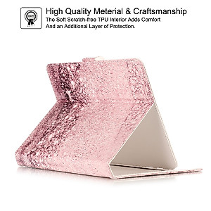 Universal 10" Case, Newshine Synthetic Leather Magnetic Closure [Cards/Money Slots] Flip Stand Wallet Protective Case for All Universal 10 inch Tablet, Bling