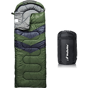 MalloMe Sleeping Bags for Adults Cold Weather & Warm - Backpacking Camping Sleeping Bag for Kids 10-12, Girls, Boys - Lightweight Compact Camping Essentials Gear Accessories Hiking Sleep Must Haves