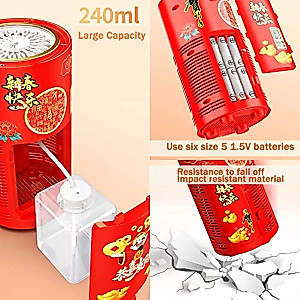 2024 New Fireworks Bubble Machine Toys,Automatic Bubble Machine for Kids, Electric Bubble Maker Toys with Light & Music Party Atmosphere Maker,for Indoor Outdoor Birthday Party (20 Holes Circular)