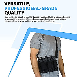 Ghost Concealment Triple Mag Pouch Open-Top Rifle Mag Pouches and Pistol Magazine Pouches Molle Backpack Airsoft Military Gear - Magazine Holster for Ammo