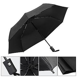 Generic 42 Inch Portable Travel Umbrella - Windproof Umbrella for Rain, Strong and Compact - Ideal for Golf, Backpacking, and On-the-Go Use, Beige