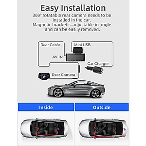 AZDOME 5G WiFi 4K 3 Channel Dash Cam, Free 64GB Card, 4K+1080P Front and Rear, 2K+1K Front and Inside, 2K+1K+1K Three Way Dash Camera, WDR IR Night Vision, 24H Parking Mode, Support 256GB Max