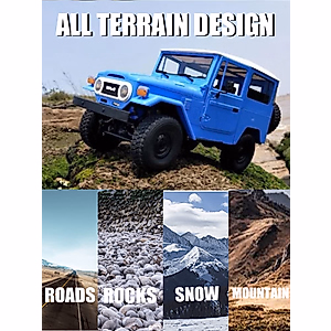 Perseids RC Rock Crawler WPL C34 RTR RC Truck, 1/16 Scale 2.4Ghz 4WD Offroad Vehicle with Trailer, Adults