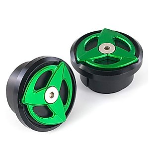 Motorcycle Frame Hole Decorative Cover Plug Cap Set Spools Sliders Stand Screws for Kawasaki EX400 Ninja 400 Z400 2018-2022 NINJA400 Z 400 (Black&Green)