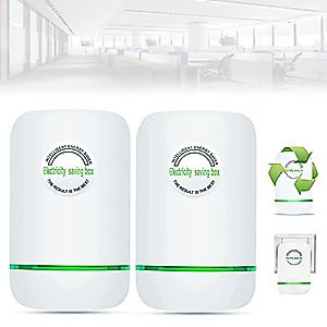 2 PCS Power Saver Pro - Electric Intelligent Energy Saver - Electricity Saving Box Intelligent Power Factor Saver Device - Balance Current Source Household Voltage Stabilizes Smart 90-250V (US Plug)