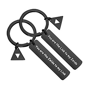 The Legend of Zellda Inspired Couple Keychain Set You Are The Liink To My Zellda Gamer Couple Gift (Link To My Zelda)