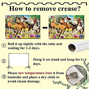 Spirit Riding Party Boys or Girl Birthday Party Photo Backdrops Spirit Horse Theme Photography Backdrops 5x3ft Dessert Cake Table Decor Supplies Kids Studio Video Shooting Props