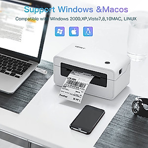 PRT Shipping Label Printer - 150mm/s 4x6 Desktop Thermal Label Printer for Shipping Packages, Small Business, USPS, FedEx, Shopify, Etsy, Amazon, Ebay