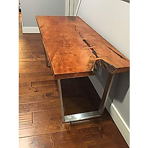 Brushed Stainless Table Legs, Rectangular Tapered Style - Any Size