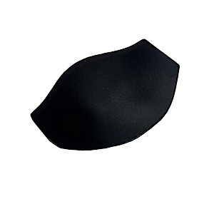 KKmeter 2pcs Men's Sponge Enhancement Cup Enlarge Front Pad Sports Protection Cup for Swimming Trunk G String Thongs Shorts (Black)