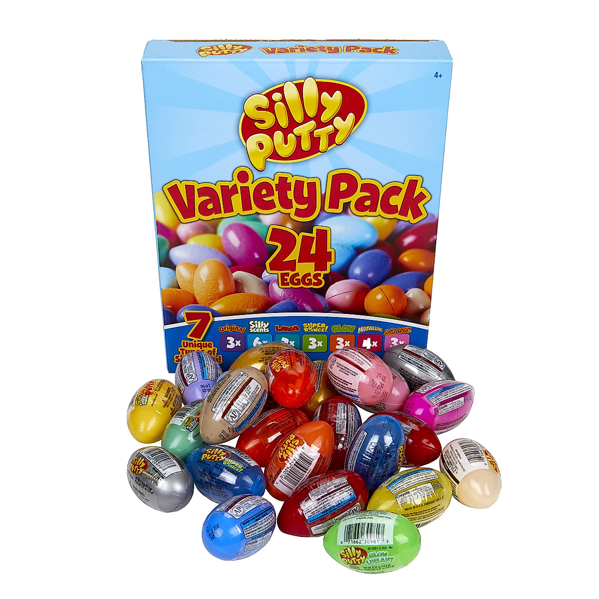 Crayola Silly Putty Bulk Variety Pack, Sensory Putty, Fidget Toys For Kids, Gifts, 24 Eggs [Amazon Exclusive]