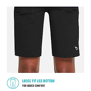 BALEAF Women's 10" Bermuda Long Shorts Running Athletic Shorts High Waisted Casual Summer Knee Length Black Size L