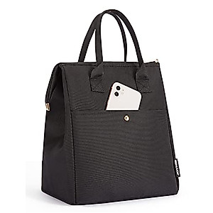 JOYHILL Insulated Lunch Bag for Women, Thermal Lunch Tote Bag, Leakproof Lunch Box Bag Lunch Handbag with Front Pocket, Water Resisted Lunch Bag for Work Picnic