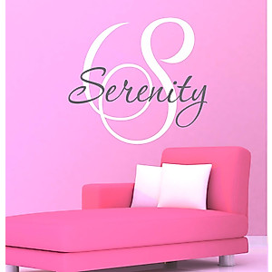 Decor Designs Decals Girls Fancy Cursive Single Personalized Custom Name Vinyl Wall Art Decal Sticker, Nursery Decoration, Baby Bedroom Decor (Multiple Size Choices) (Girls Name with Initial)