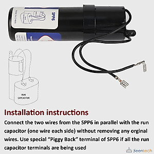 SPP6 Relay/Capacitor Hard Start Kit with 500% Increase Starting Torque for Air Conditioner - Compatible with HVAC Compressor – Replaces SPP6, TJ90HS6,AP4502872,35702, DST-6, ERPP6, HS6, HS650