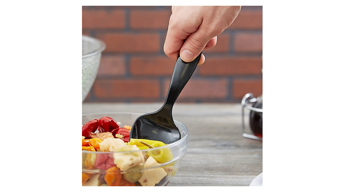 Fit Meal Prep [30 Pack] 10 x 9" Spoons, 10 x 9" Forks, 10 x 9" Tongs ...