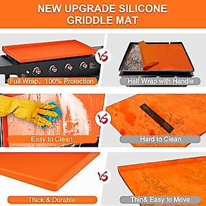 Silicone Griddle Mat for Blackstone, 36 Inch Blackstone Griddle Cover, Upgraded Full-edge Blackstone Griddle Accessories, Griddle Cover for Blackstone Reusable, Protect Griddle from Dirt & Rust