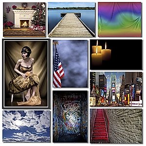 EZbackgrounds' Complete All-in-One Digital Backgrounds Package on USB Flash Drive Memory Stick for Professional Photographers and Hobbyists