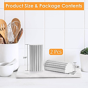 Cheeyxiejoy 2-Pack Damp Clean Duster Sponge,Magic Sponge Eraser for Household Cleaning, Duster for Cleaning Blinds,Dish, Glass, Window Track Grooves,Ceiling Fan, Dusting Sponge with Ridges Grey