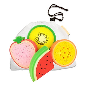 Bath Sponges for Kids - Set of 4 Extra Large Fun Kid Bath Toys Sponges, Bath Scrubbie, Bath Sponge Loofah, Kids Fun Shower Time Sponges for Children Boys and Girls, by purifyou