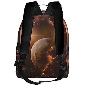 BAFAFA Galaxy Space Planet Printed Travel Backpack Business Work Bag Computer Bag Outdoor Sports Rucksack