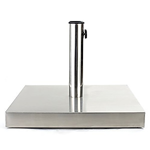 Christopher Knight Home Similan 66lb Stainless Steel Square Umbrella Base, Stainless Steel