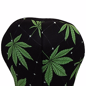 Black Marijuana Leaf Driver 460cc Club Headcover Handmade by BeeJos