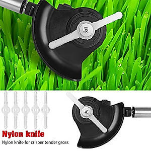 3 in 1 Weed Wacker Cordless String Trimmer - 24V Power Weed Eater Grass Trimmer with 3 Function Blades 2 Li-Ion Battery, Height Adjustable Lawn Edger Brush Cutter for Home Garden Lawn Yard