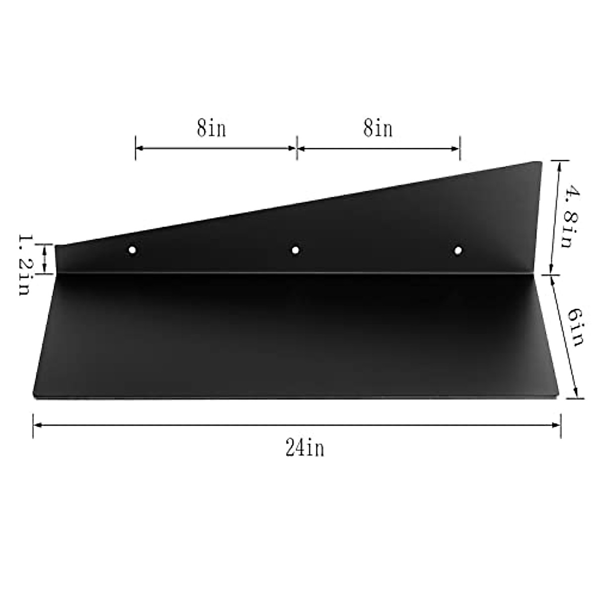 POEMAX Floating Shelves,Metal Wall Shelf Set of 2,Heavy-Duty Hanging Shelves,Multiple Combination Mode Wall Mounted Shelves