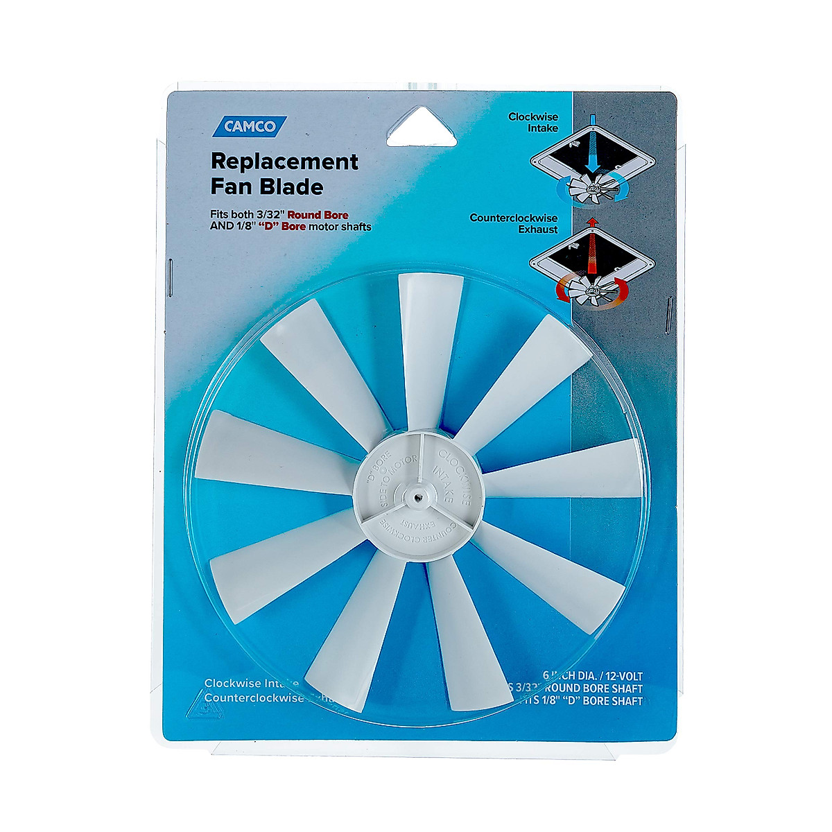 Camco 40428 Replacement RV Vent Inverse Fan Blade , White