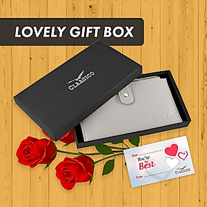 Women’s RFID Wristlet Wallet & Phone Holder | Multi Credit Card Bifold Organizer w/Zipper Pockets & Sweetly Packed in Gift Box