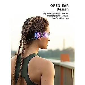 WETCEAOM Bone Conduction Headphones Bluetooth 5.3, Open-Ear Headphones Wireless IPX6 Waterproof Headphones with Microphones,Type-C Charging,Sport Headphones for Running,Cycling,Driving