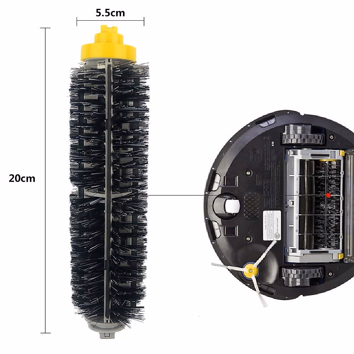 DLD Accessory for Irobot Roomba 600 610 620 650 Series Vacuum Cleaner Replacement Part Kit - Includes 3 Pack Filter, Side Brush, and 1 Pack Bristle Brush
