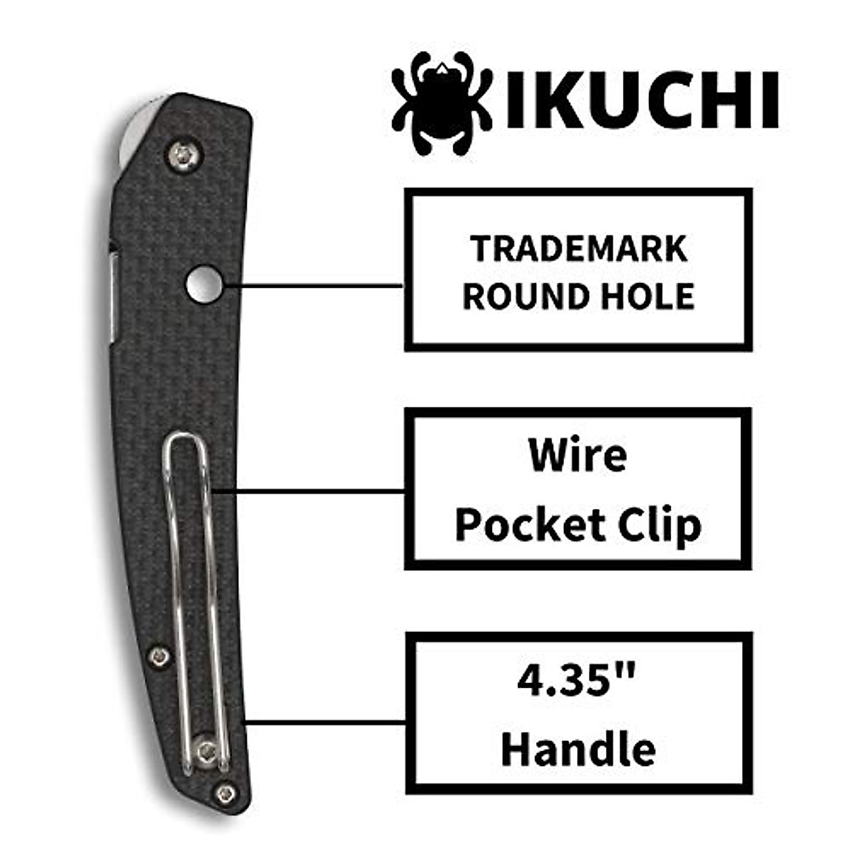 Spyderco Ikuchi Flipper Folding Utility Pocket Knife with 3.26" CPM S30V Stainless Steel Blade and Carbon Fiber G-10 Laminate Handle - PlainEdge - C242CFP