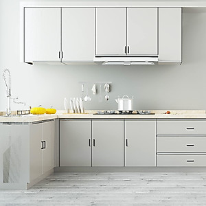 Redunest Cabinet Pulls Matte Black Cabinet Handles Square Drawer Pulls, 5 Pack 13-4/5 Inch Stainless Steel Kitchen Door Cupboard Cabinet Handles, Drawer Hardware Handles, 352mm Hole Centers