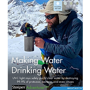 SteriPEN Adventurer Opti UV Personal Water Purifier for Camping, Backpacking, Emergency Preparedness and Travel